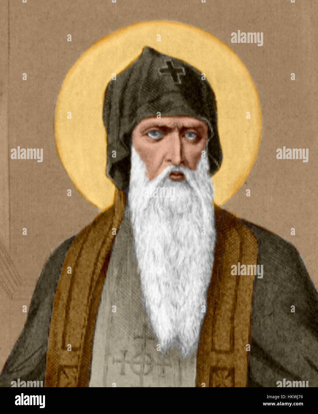 This portrait of Giorgi Mtatsmindeli captures the historical Georgian ...