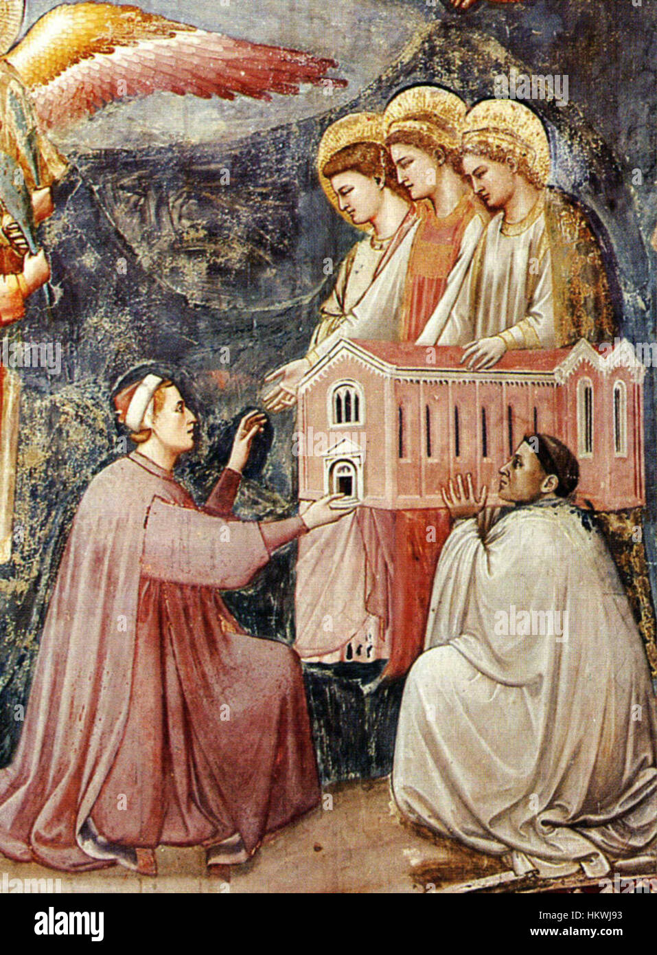 Giotto's fresco, 'Enrico Scrovegni Donates a Reproduction of the ...