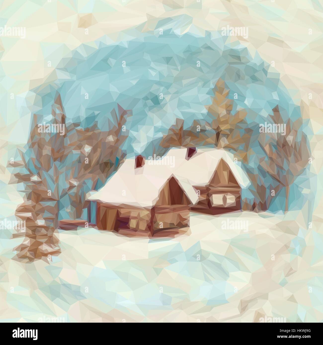 Landscape forest village Stock Vector Images - Alamy