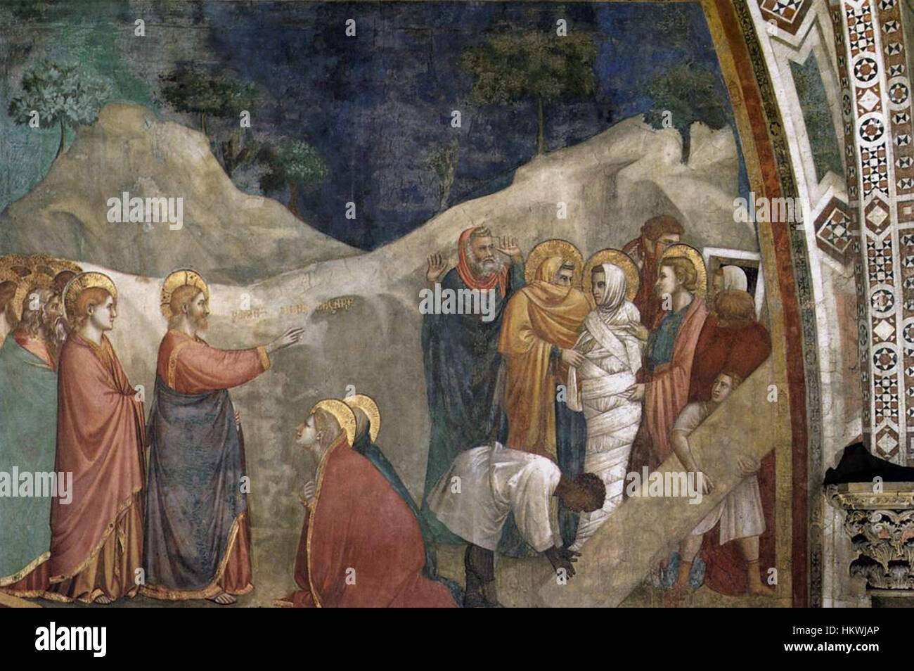 Giotto’s 'Raising of Lazarus' in the Lower Church of Assisi is a ...
