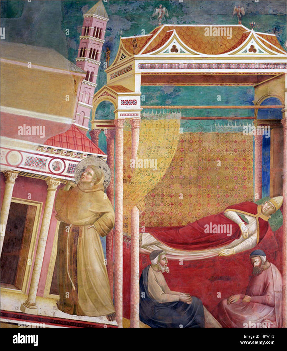 A fresco by Giotto from the Legend of St. Francis series, depicting the ...