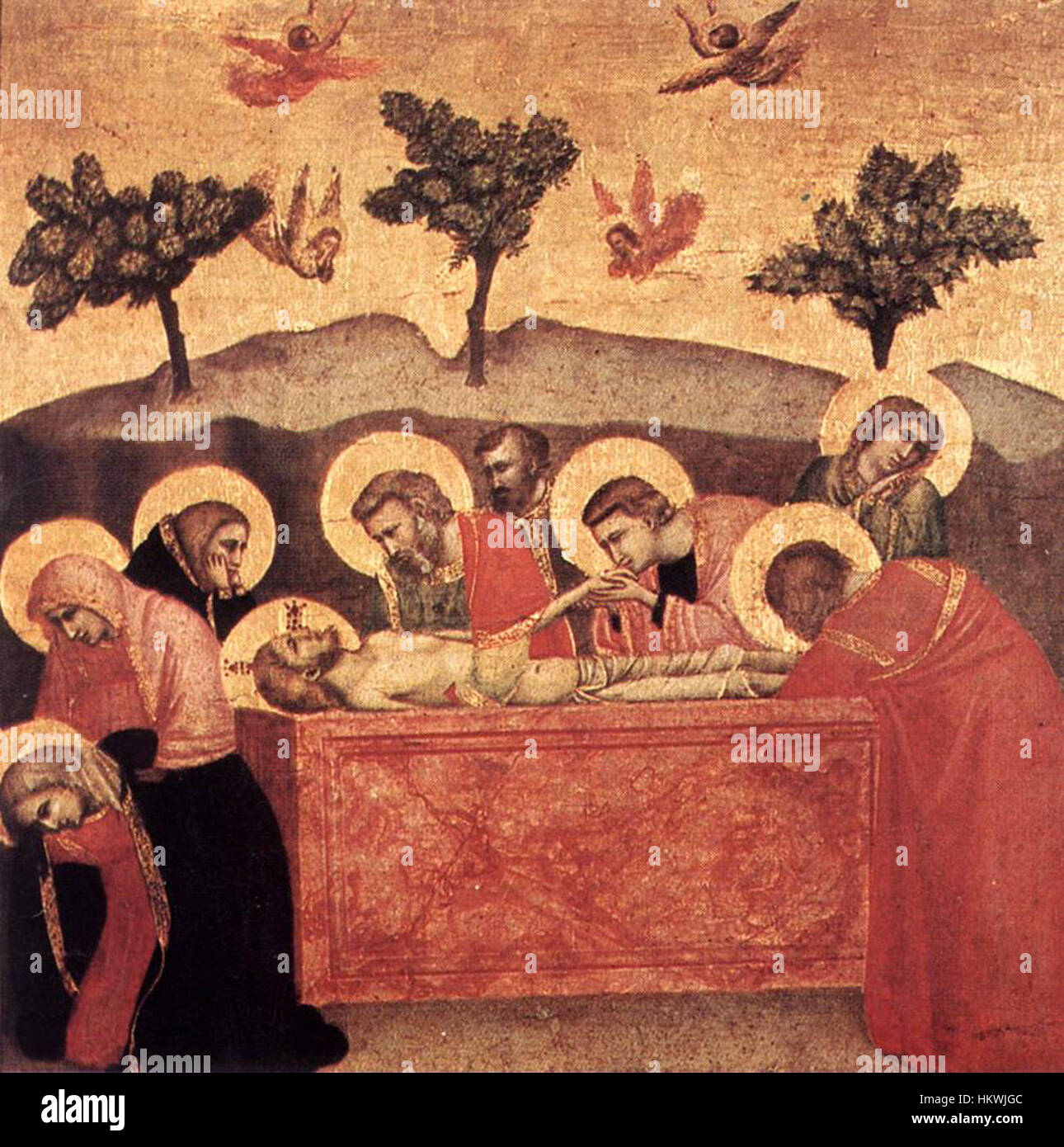 Giotto di Bondone’s Entombment is a fresco painting depicting the ...