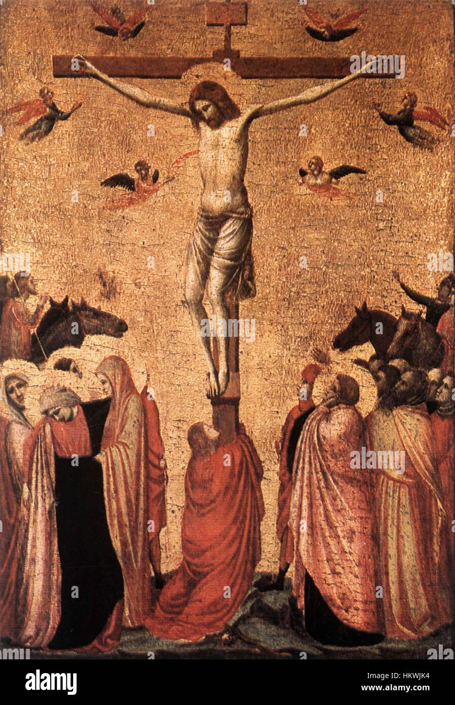 *Crucifixion* by Giotto di Bondone is a 14th-century fresco depicting the Crucifixion of Jesus ...