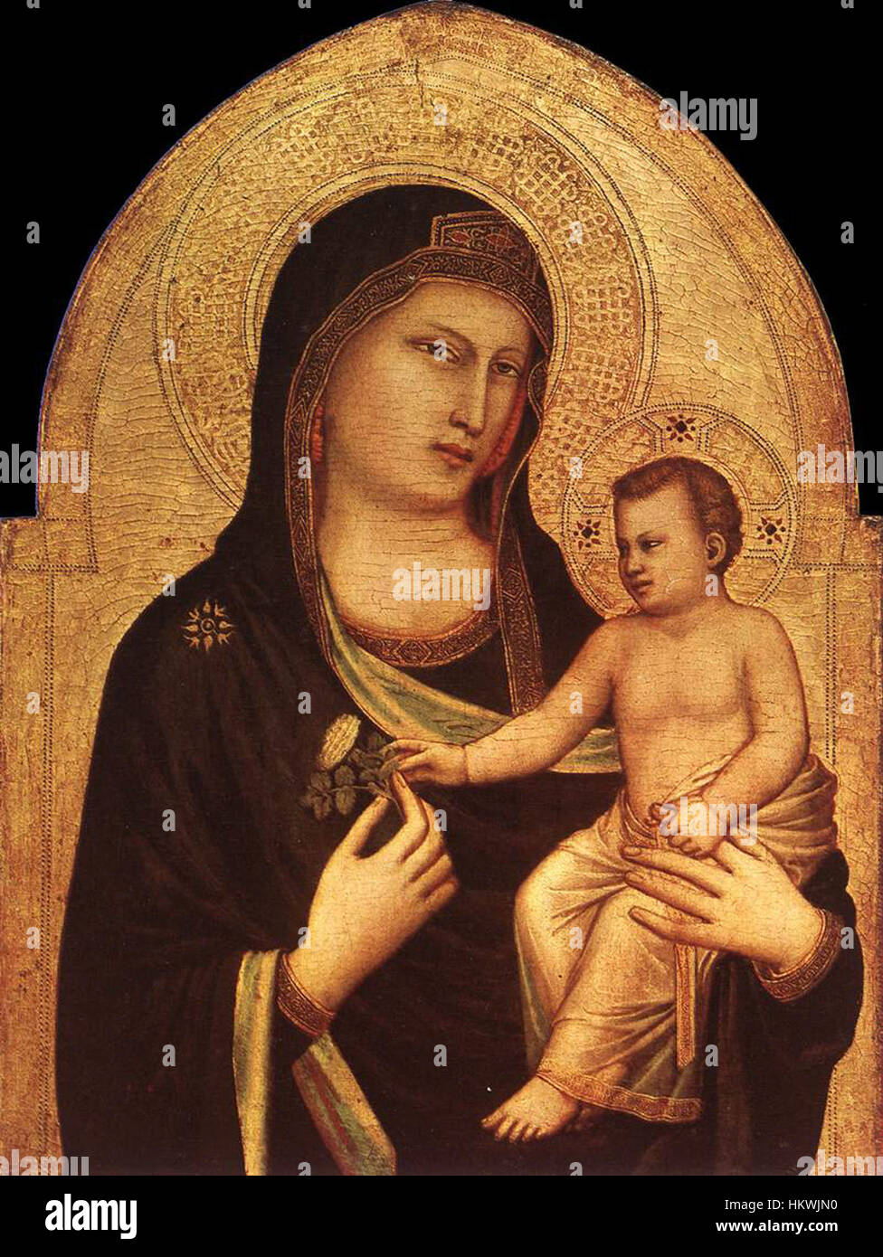 Giotto di Bondone's 'Madonna and Child' is a renowned example of early ...