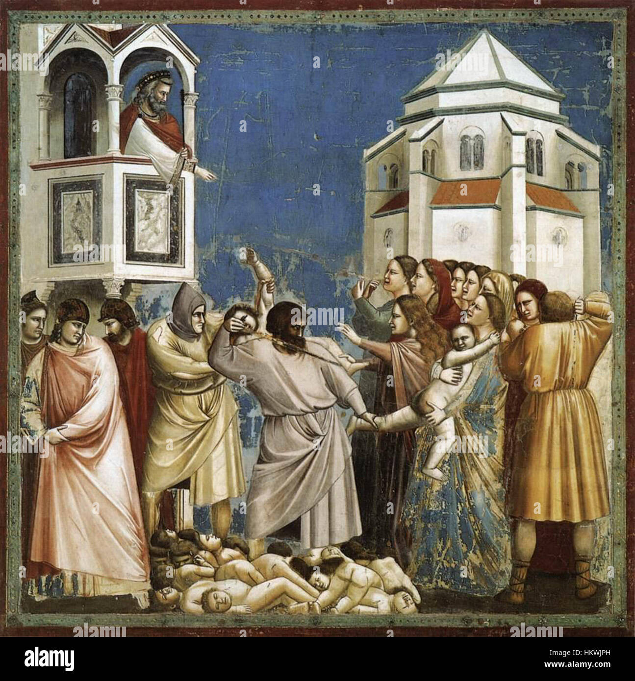 Giotto di Bondone’s painting ‘Massacre of the Innocents’ from the ...
