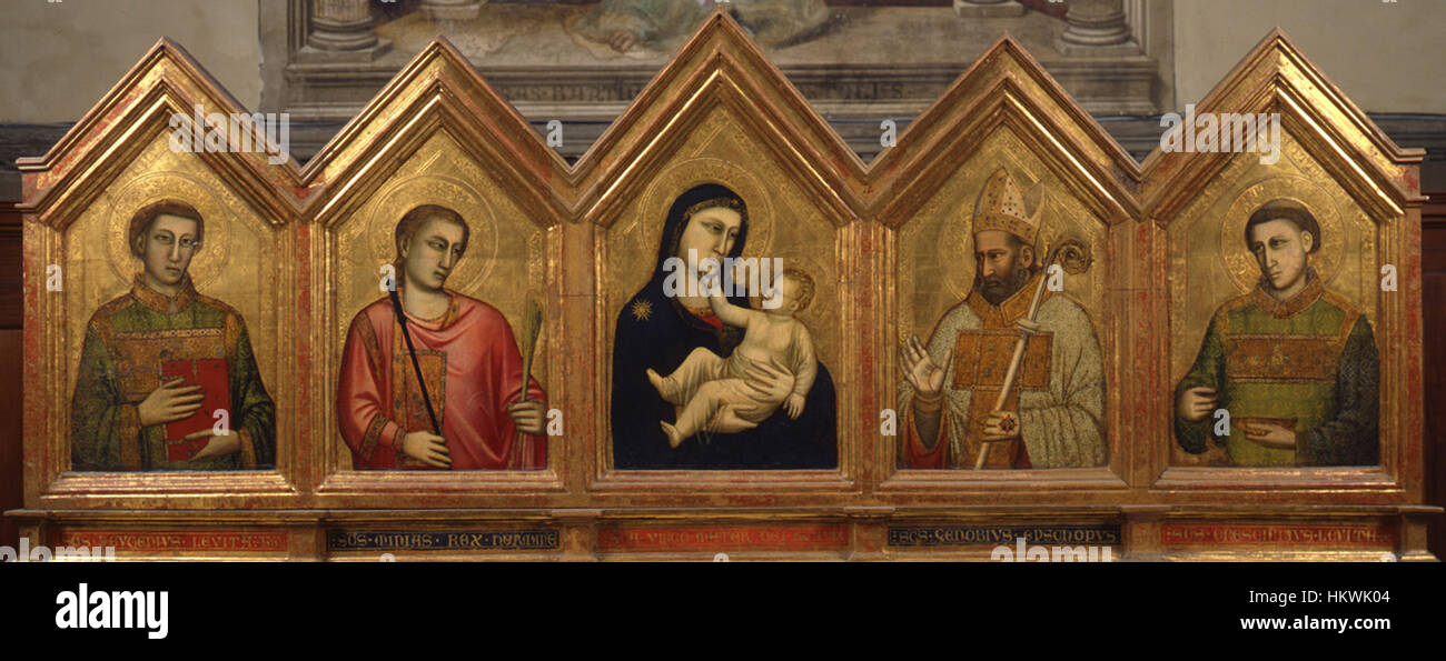 Giotto’s workshop created the Polittico di Santa Reparata, a ...