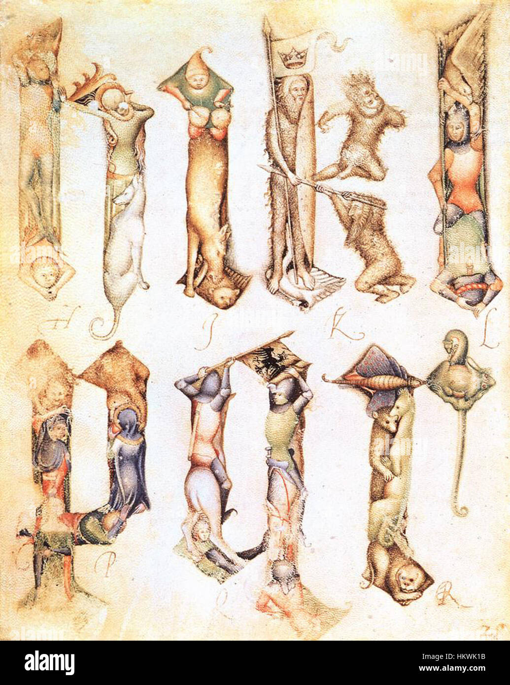 These Gothic letters from a model book by Giovannino de' Grassi, held ...