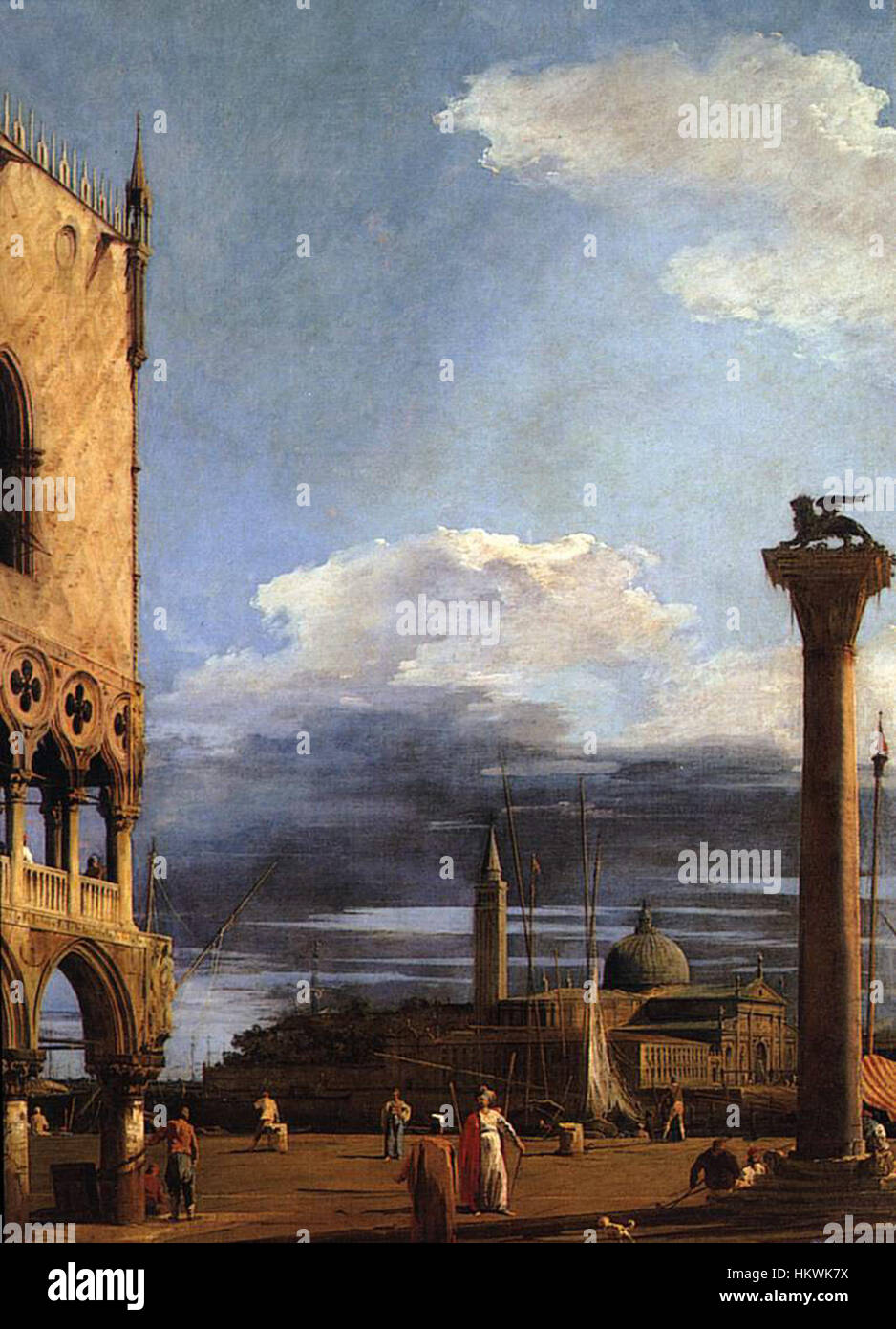 Giovanni Antonio Canal, known as Canaletto, captures the serene beauty of the Piazzetta in ...
