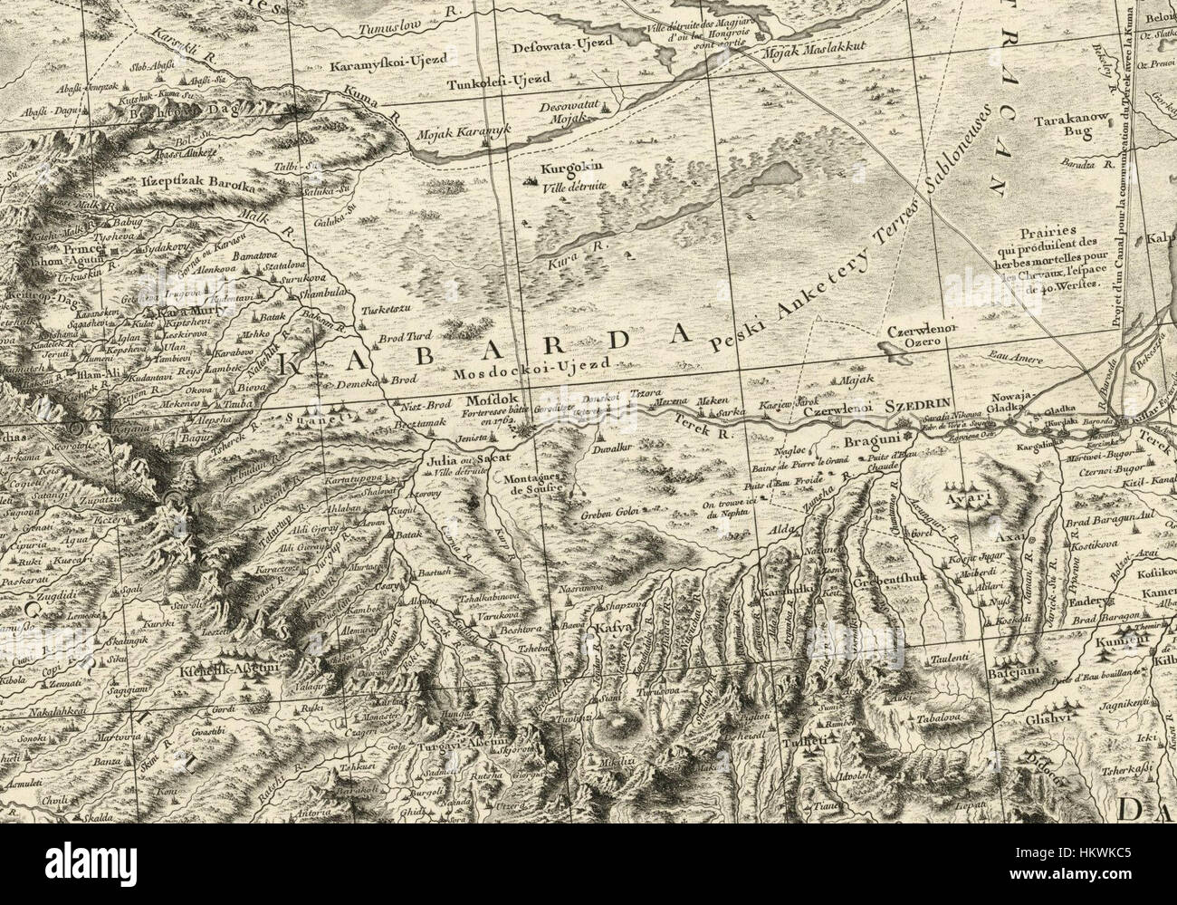 This historical map by Giovanni Antonio Rizzi Zannoni from 1774 depicts ...