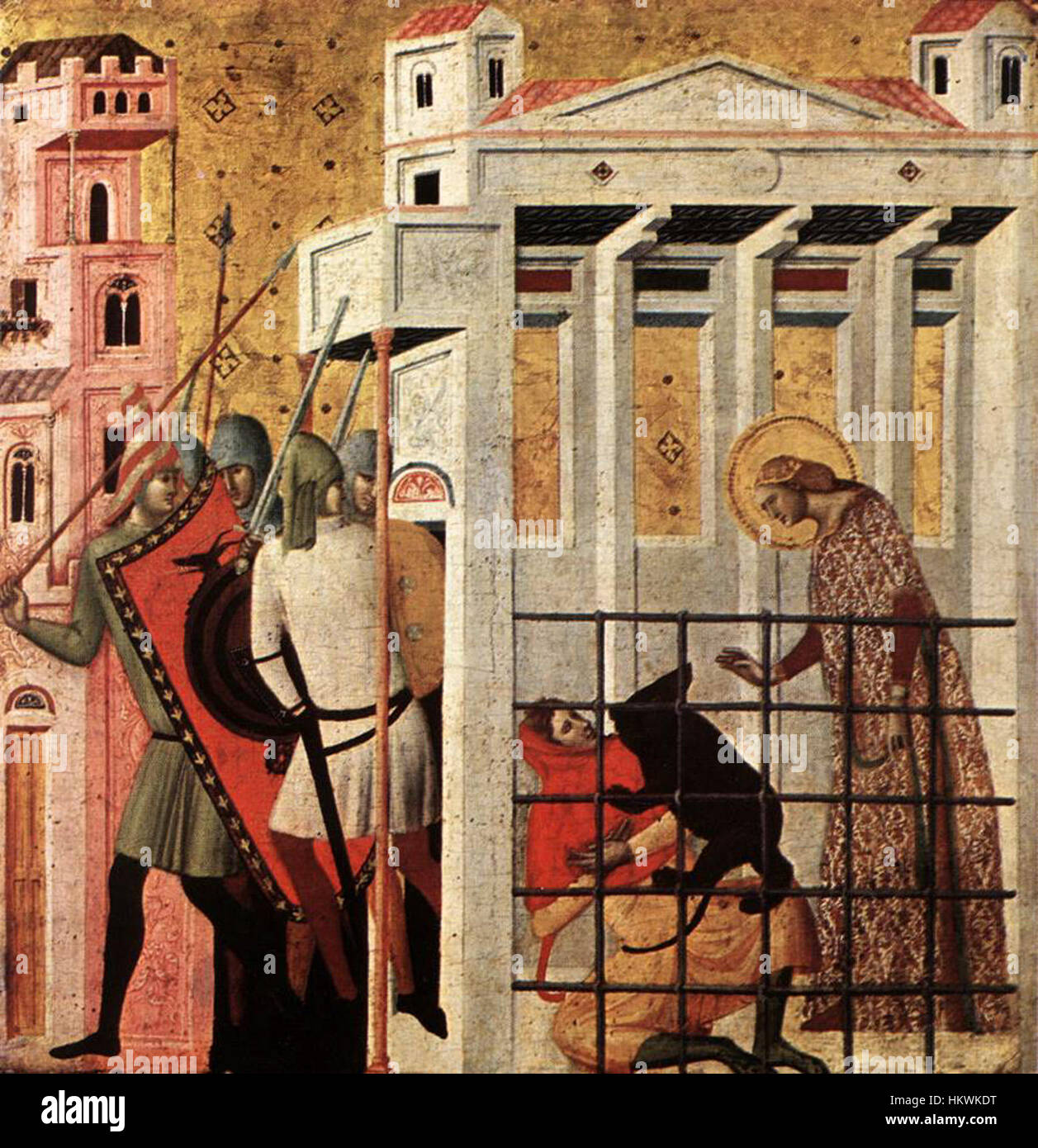 Giovanni Baronzio’s *Scenes from the Life of St Colomba* features a ...