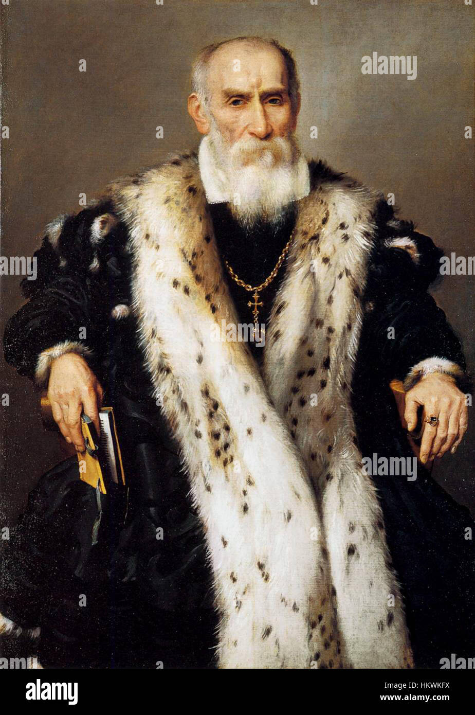 Giovanni Battista Moroni - Portrait of a Man - WGA16258 Stock Photo - Alamy