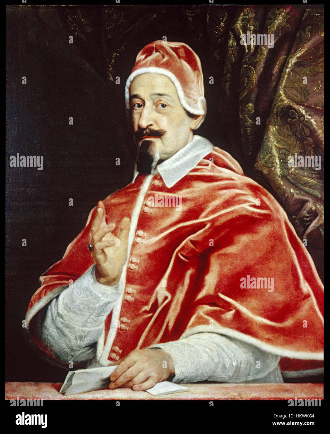 Giovanni Battista Gaulli's portrait of Pope Alexander VII (Fabio Chigi ...