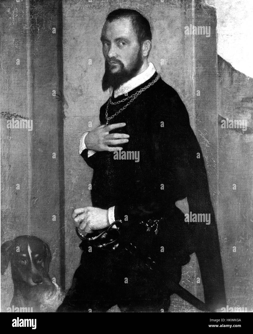 Giovanni battista moroni painting Black and White Stock Photos & Images ...