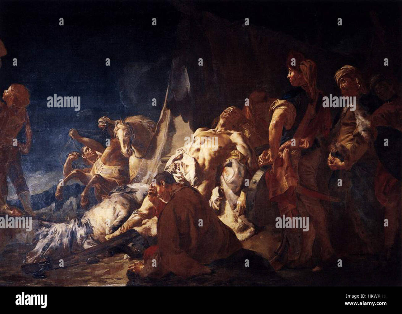 Giovanni Battista Piazzetta's 'The Death of Darius' portrays the ...
