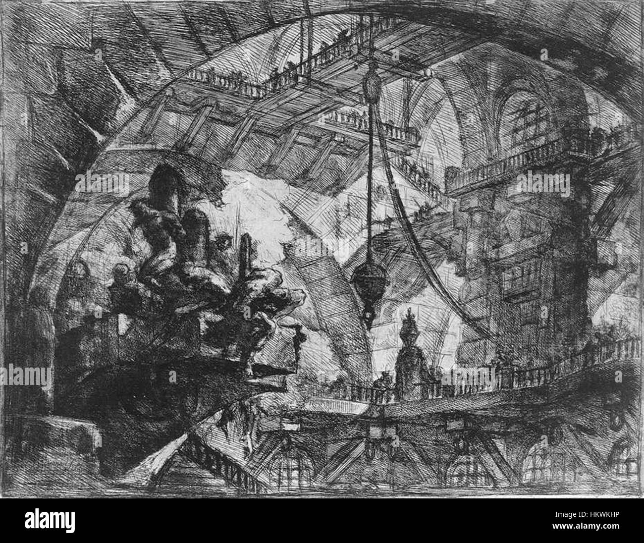 Giovanni Battista Piranesi's etching 'Prisoners on a Projecting ...