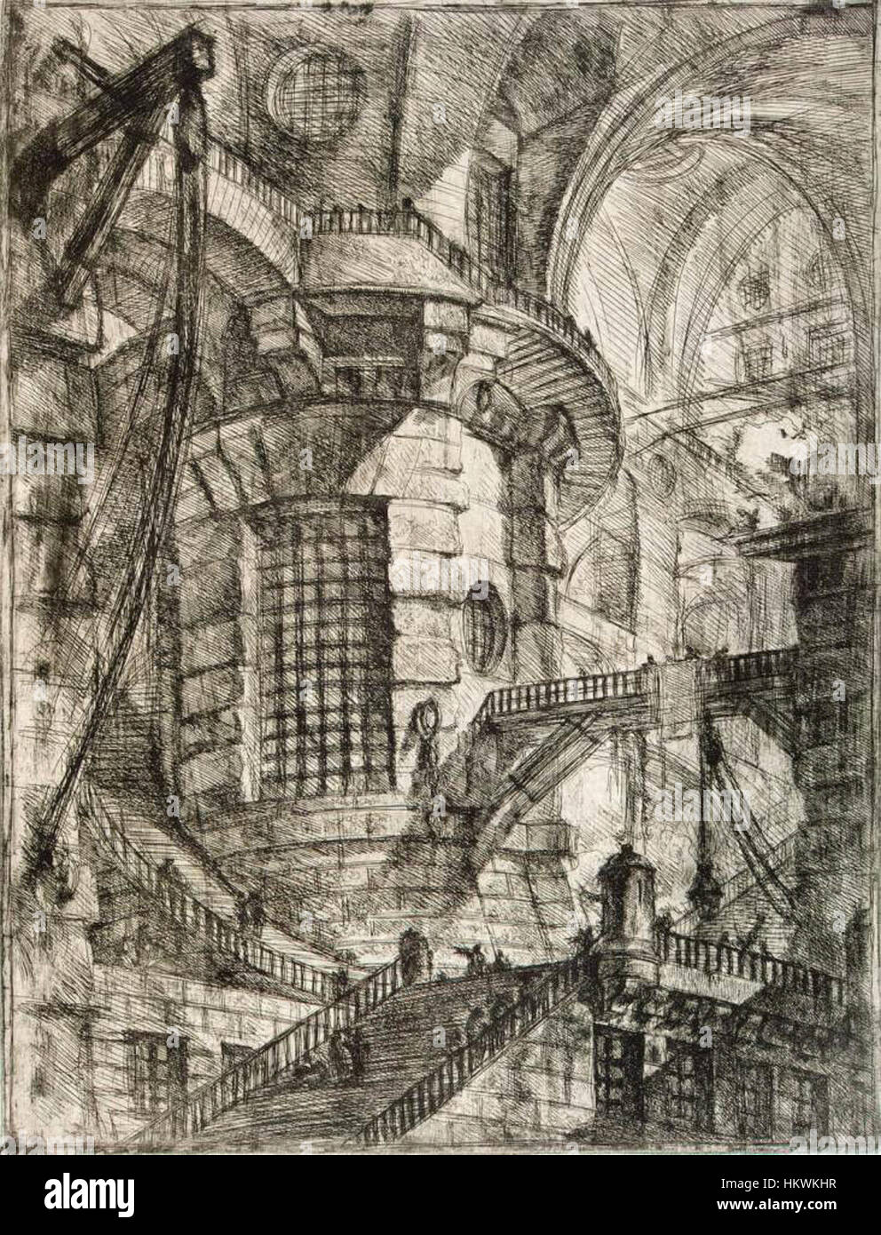A etching by Giovanni Battista Piranesi titled 'Round Tower ...