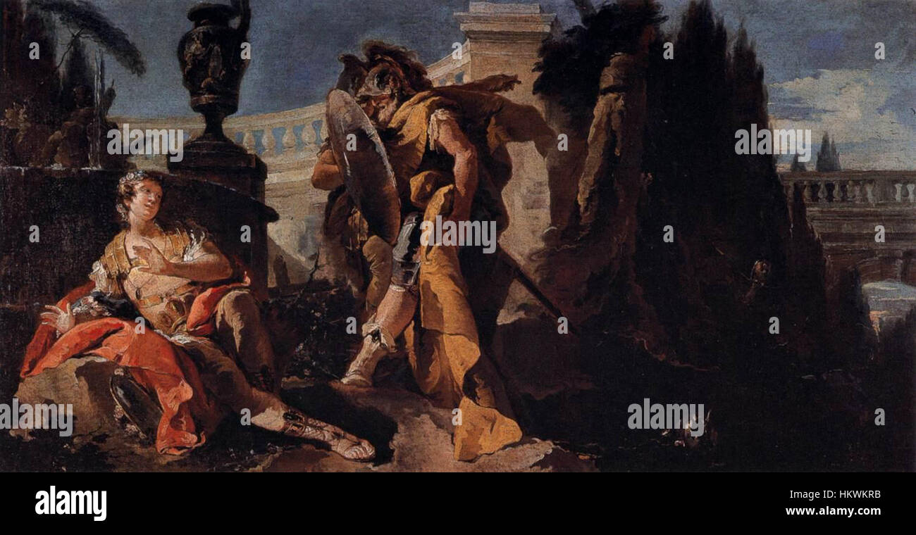 This painting by Giovanni Battista Tiepolo, titled 'Rinaldo Sees ...