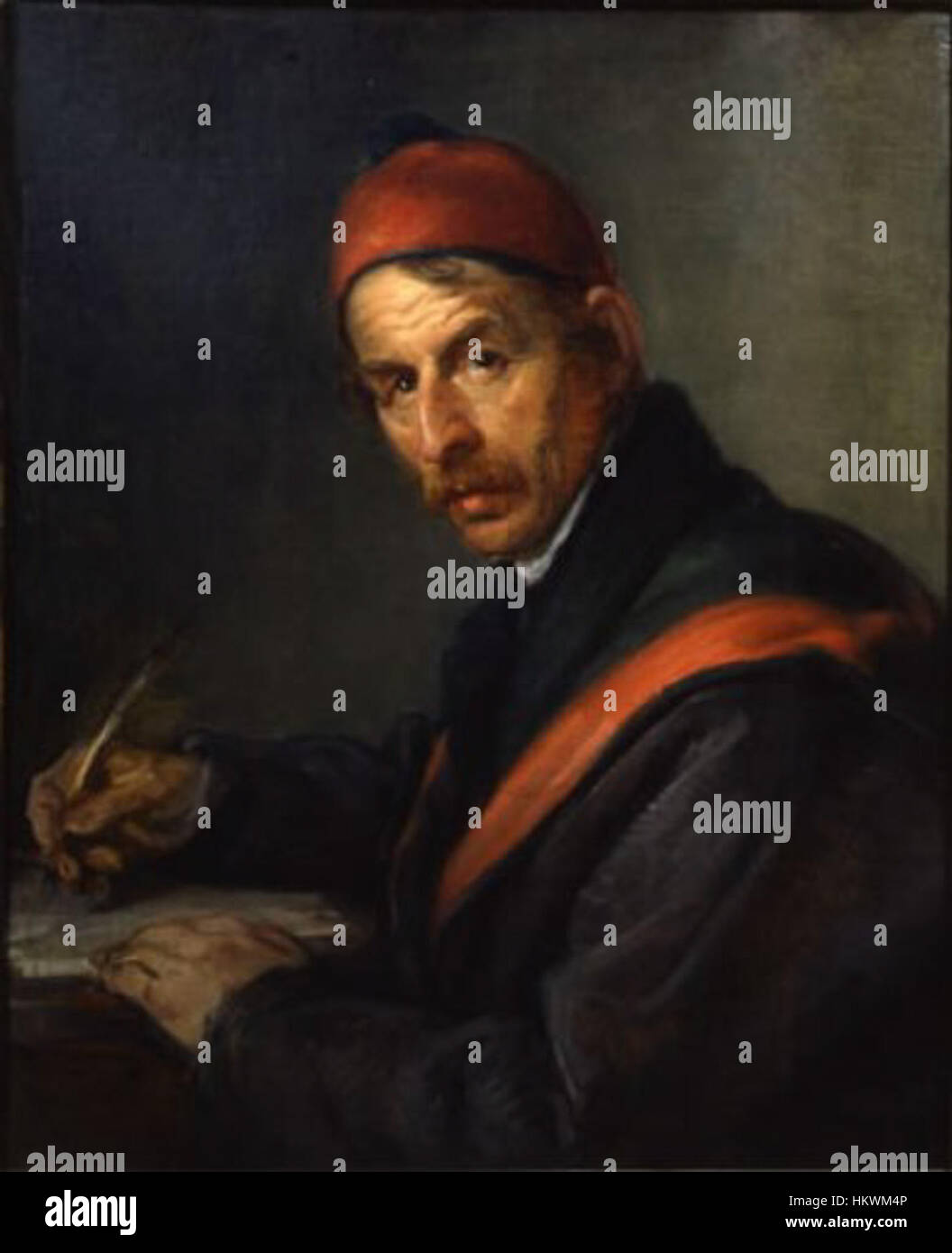 Giovanni Carnovali - Ritratto d'uomo in atto di scrivere Stock Photo ...