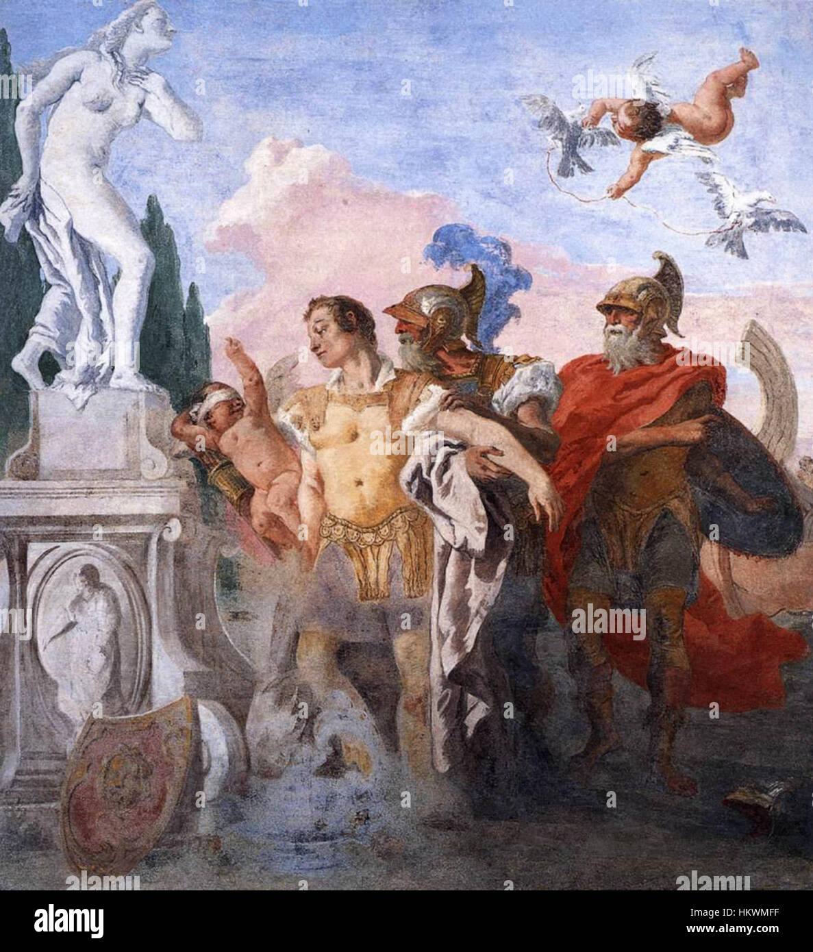 Giovanni Domenico Tiepolo’s painting 'Rinaldo Leaving the Garden of ...