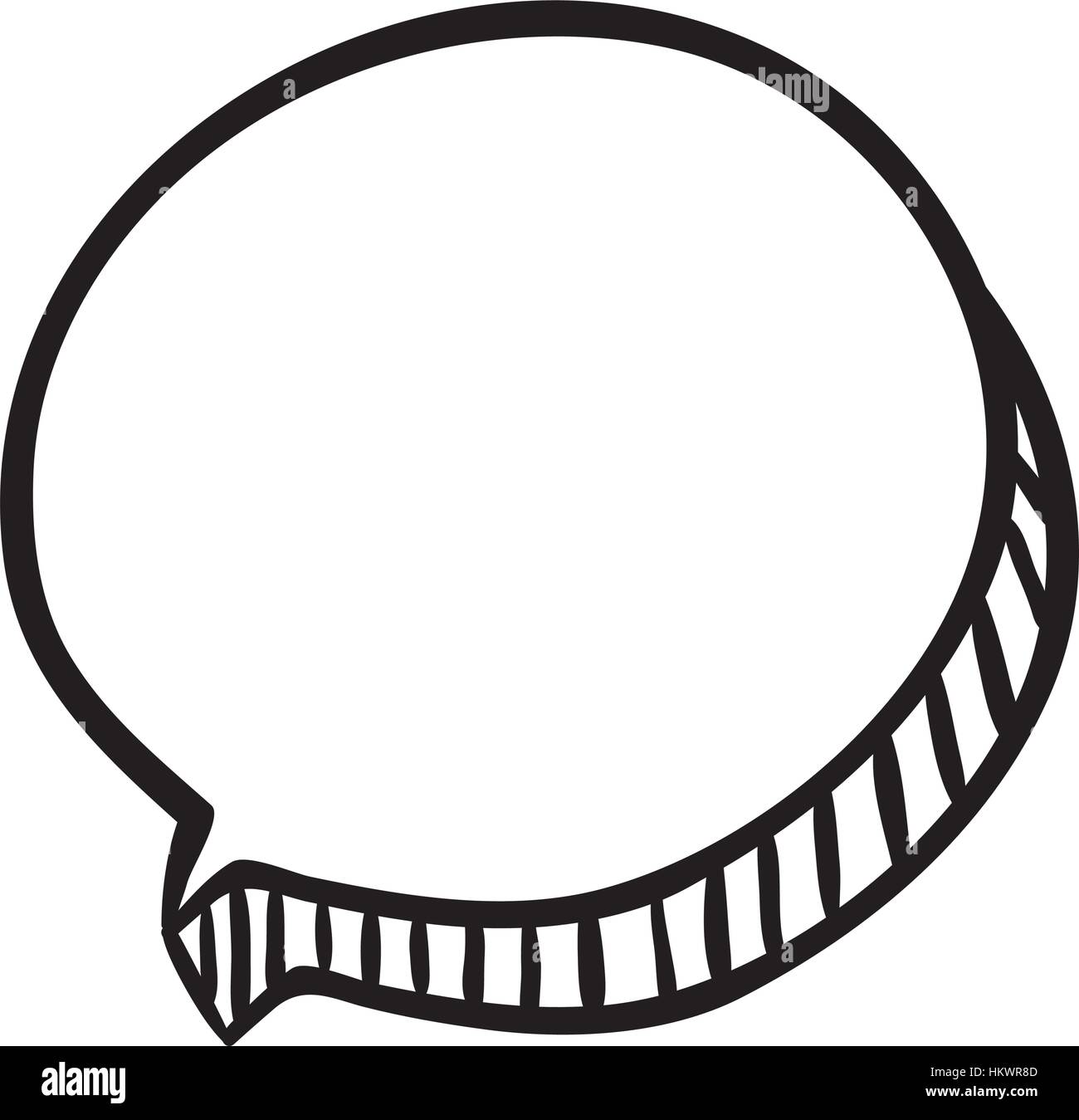 silhouette oval callout for dialogue with stripeds vector illustration ...