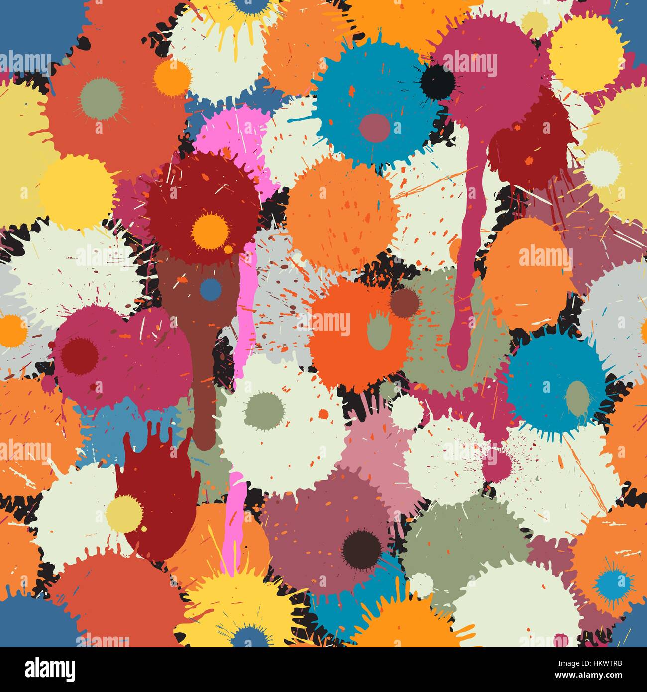 Vector seamless tile of colorful paint drops Stock Vector Image & Art ...