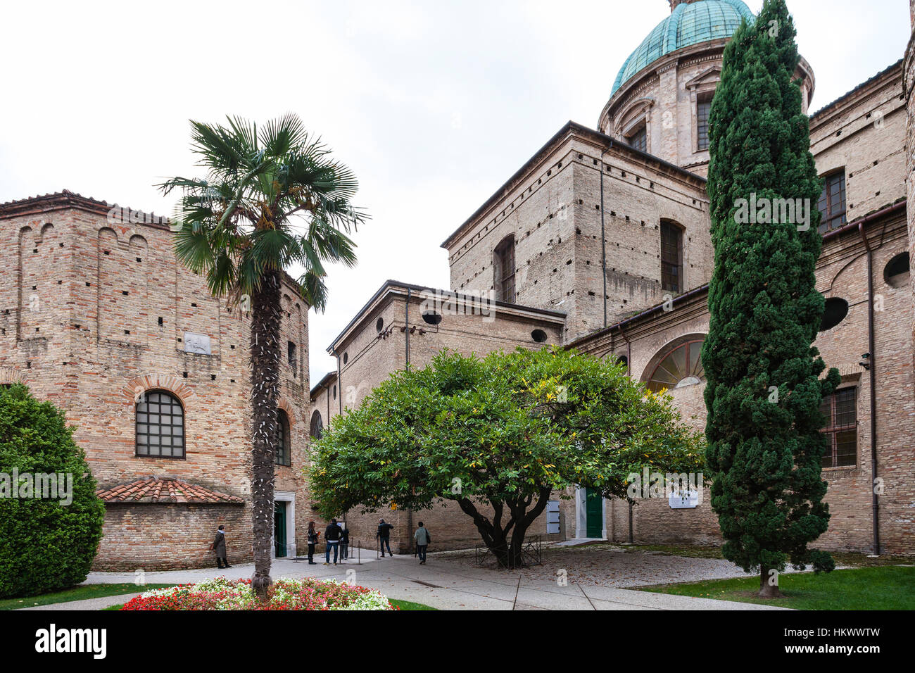 RAVENNA, ITALY - NOVEMBER 4, 2012: archiepiscopal museum and Baptistery ...