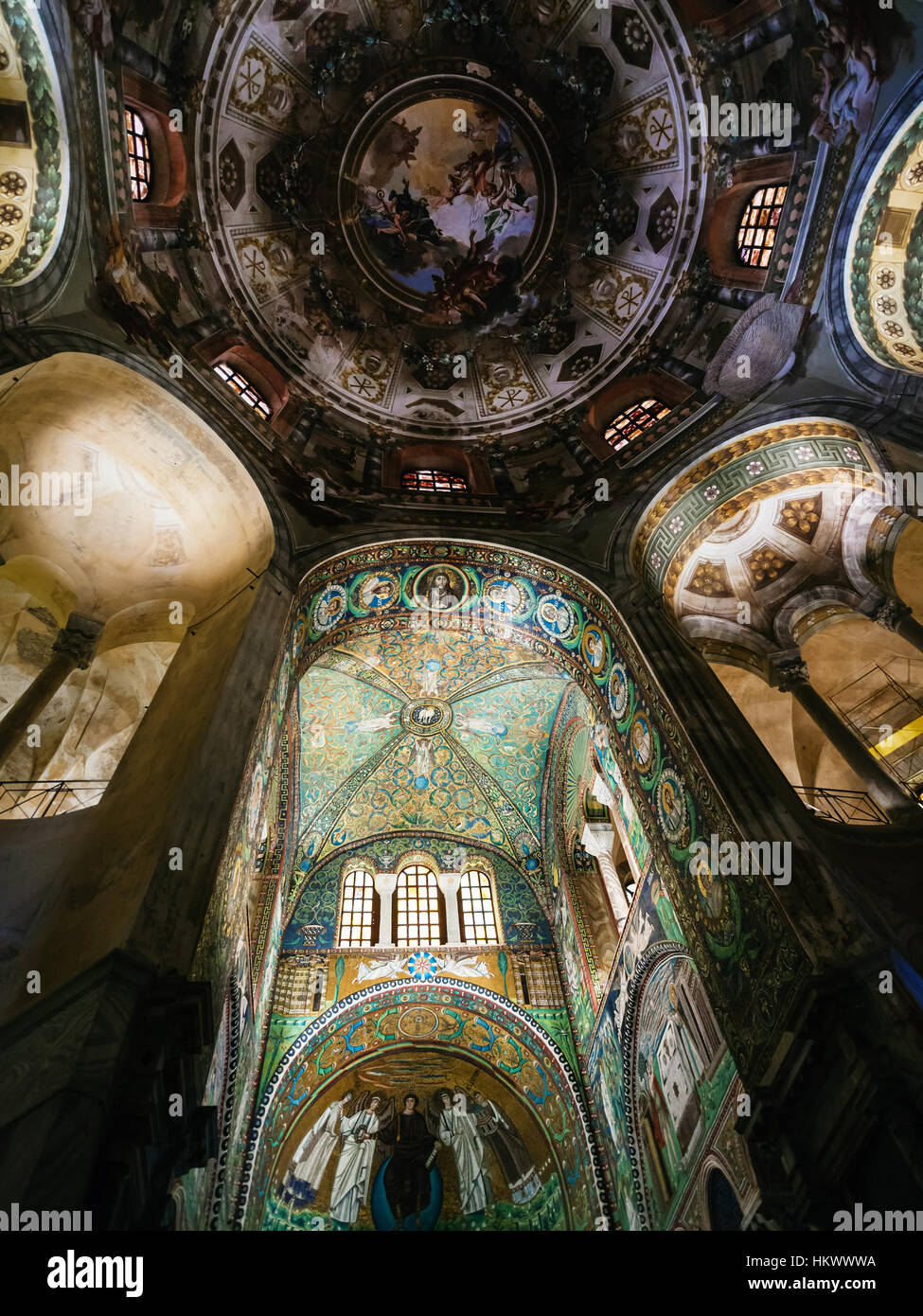 RAVENNA, ITALY - NOVEMBER 4, 2012: paintings in Basilica San Vitale in ...