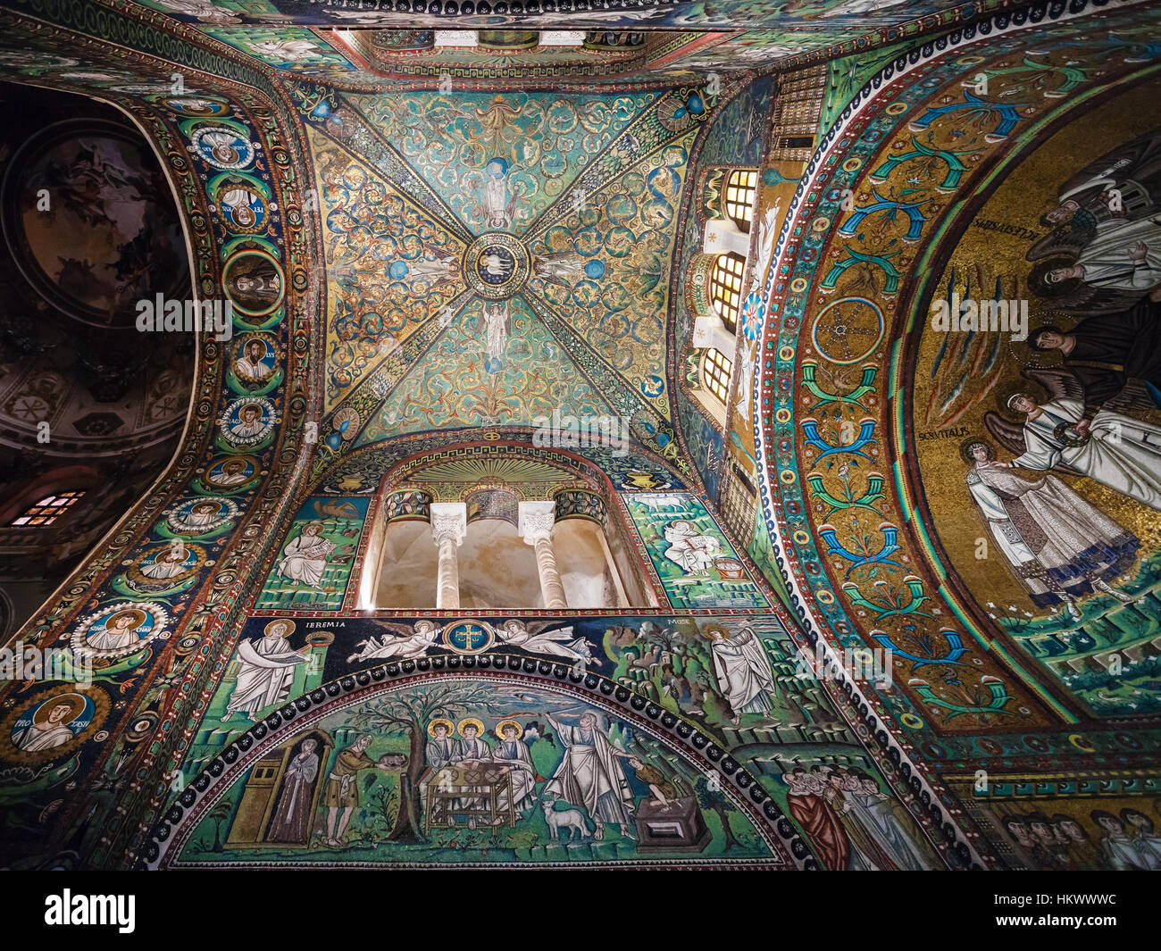 RAVENNA, ITALY - NOVEMBER 4, 2012: mosaic in Basilica San Vitale in ...