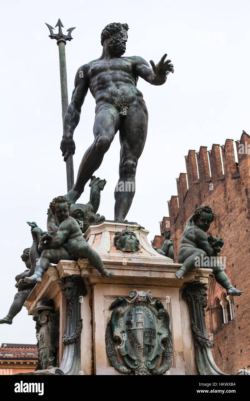 travel to Italy - sculpture of Neptune on fountain of neptune in ...