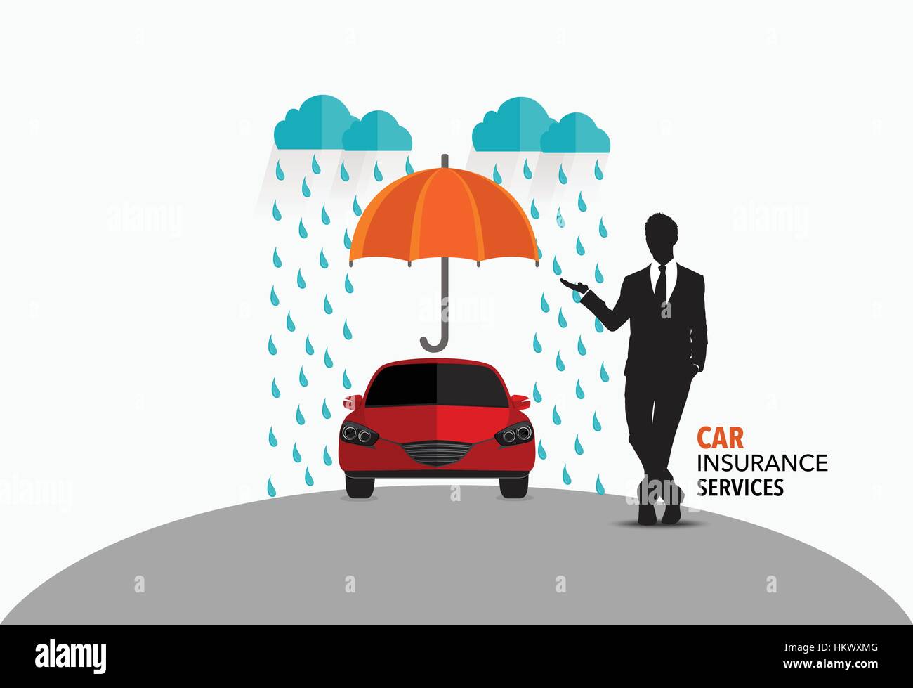 Car insurance business service. Vector illustration concept of ...