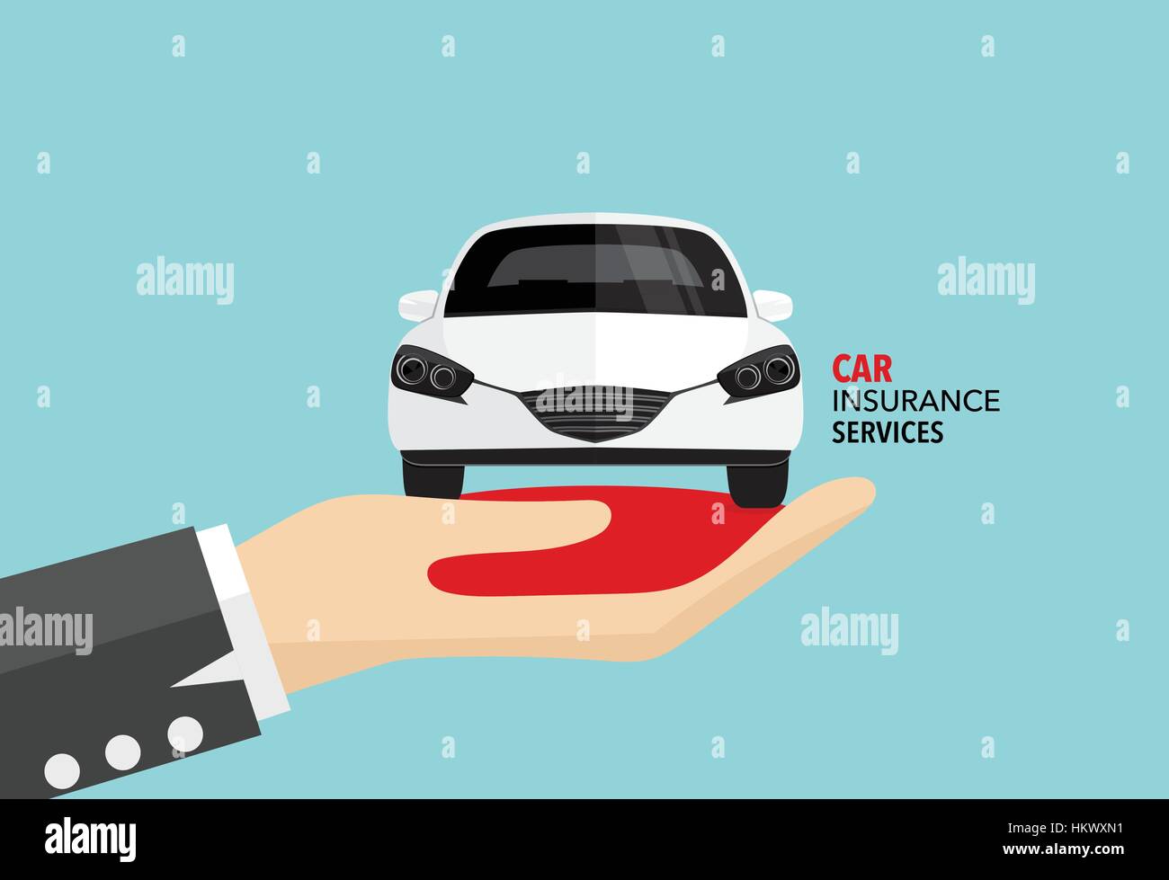 Car insurance business service. Vector illustration concept of ...