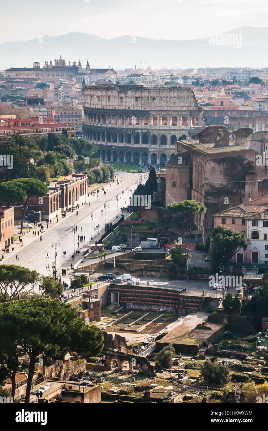 Rome coliseum from above hi-res stock photography and images - Alamy
