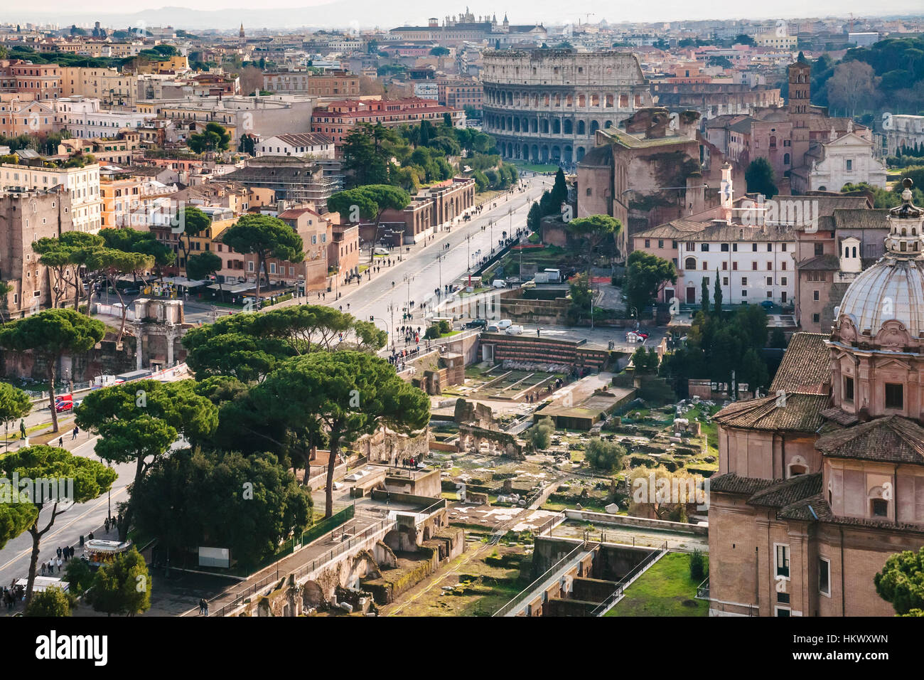 Rome coliseum from above hi-res stock photography and images - Alamy