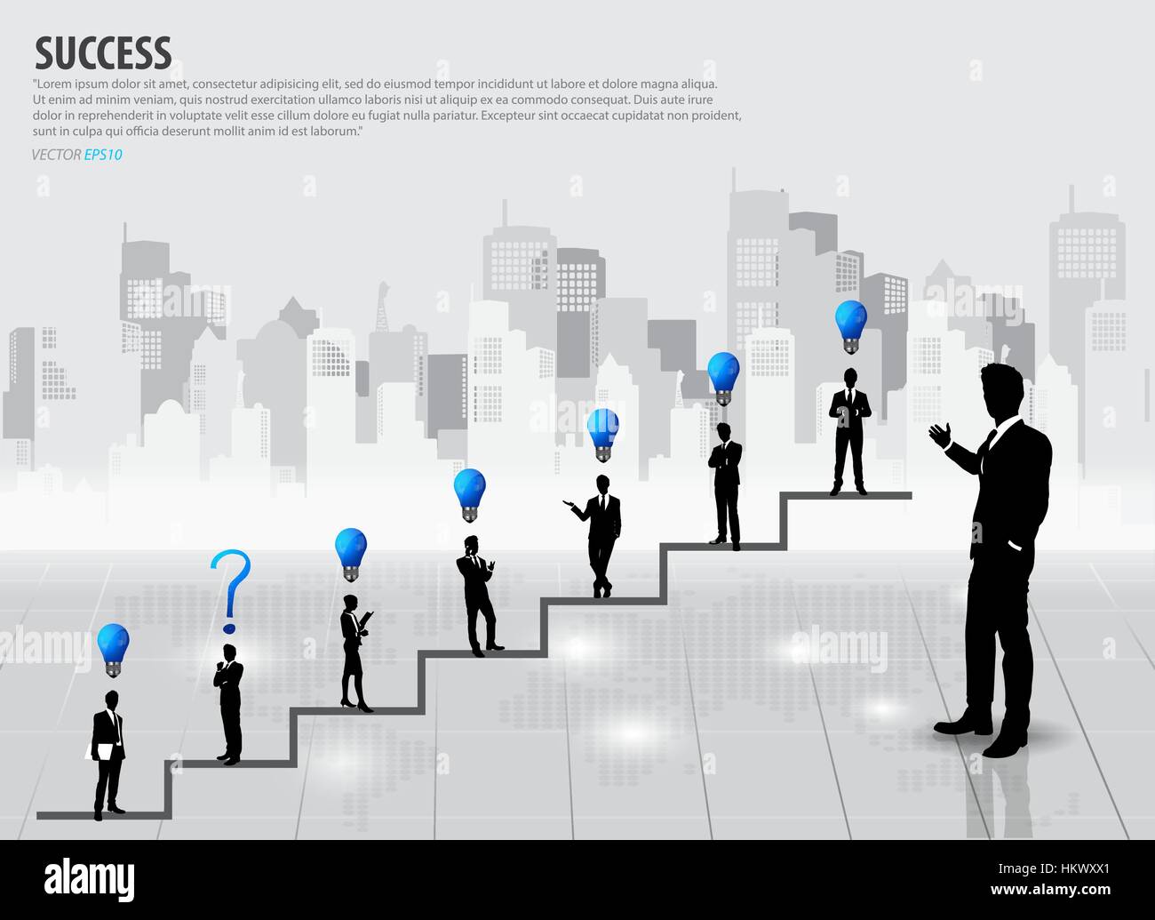 Businessman standing on graph. Vector illustration Stock Vector Image ...