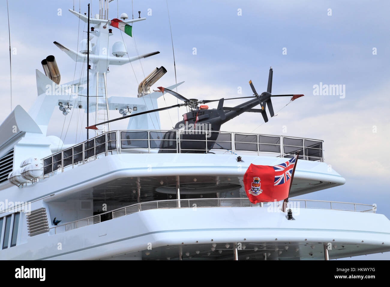 Luxury mega helicopter superyacht Samar, IMO 1008190 Stock Photo - Alamy