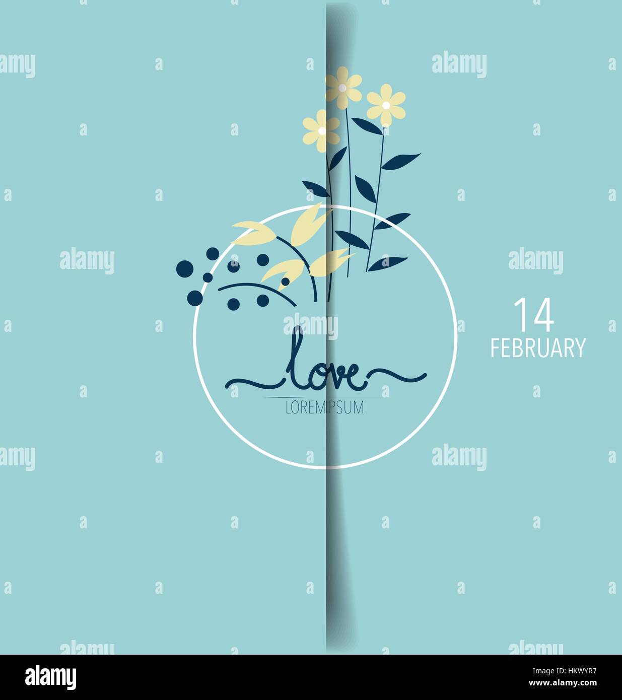 Romantic greeting card design with flower background. Vector ...