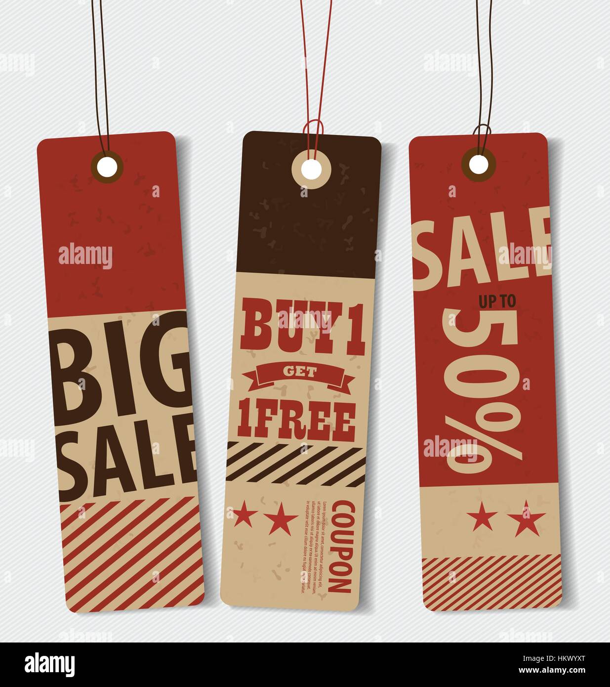 Price tag, sale coupon, voucher. Vintage Style template Design vector ...