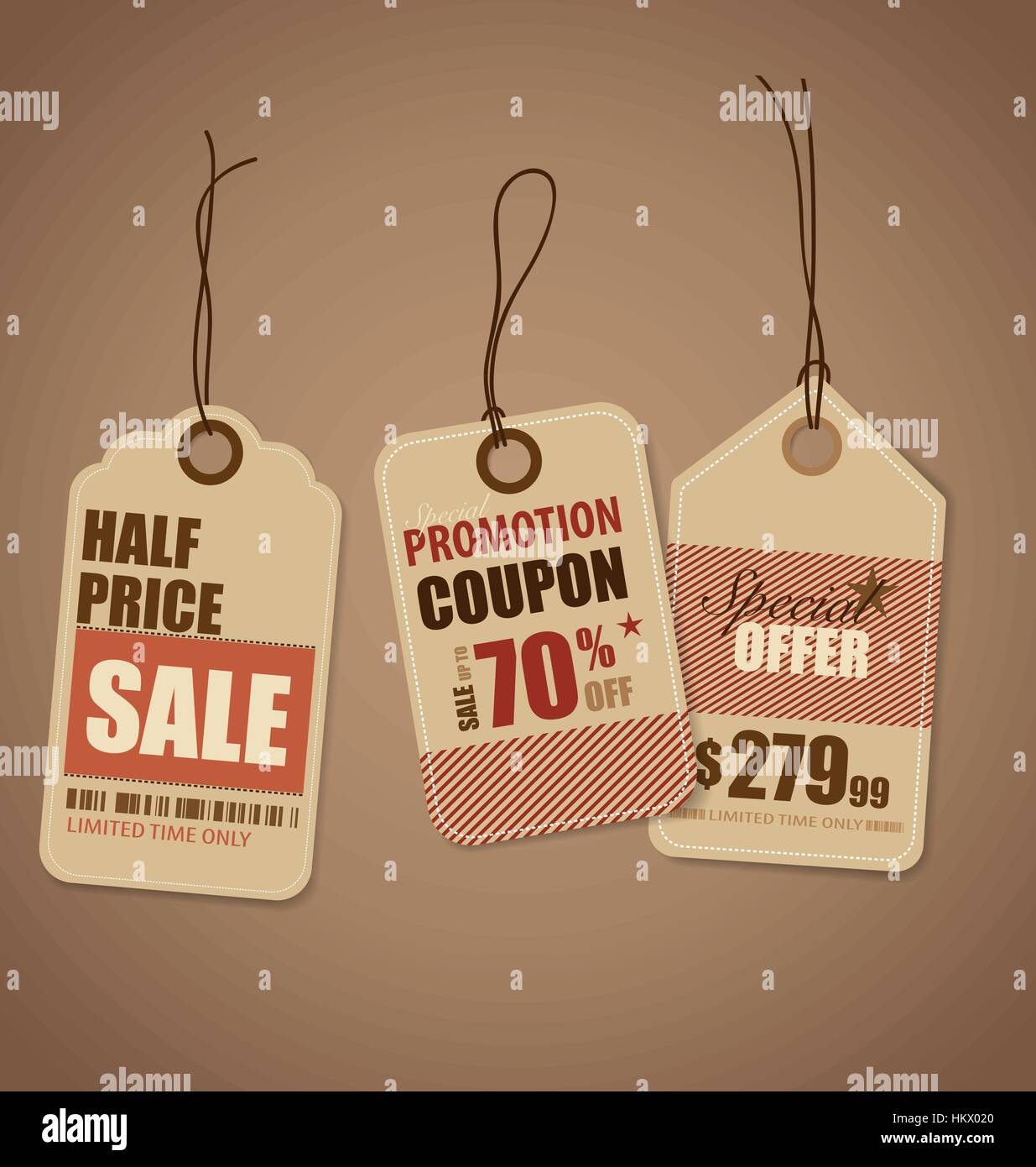 Price tag, sale coupon, voucher. Vintage Style template Design vector ...