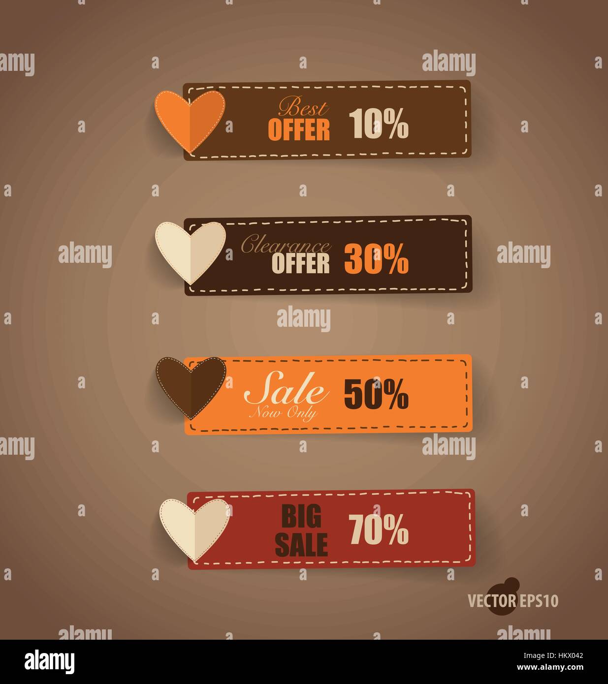 Price tag, ribbon, sale coupon, voucher. Vintage Style template Design ...