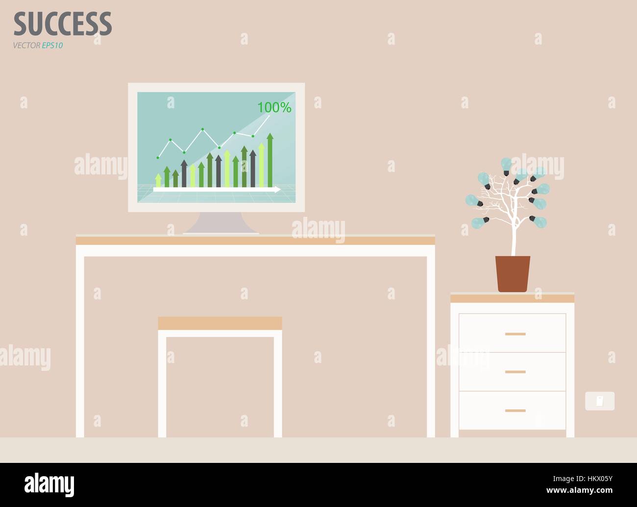Workstation. Vector Illustration Stock Vector Image & Art - Alamy
