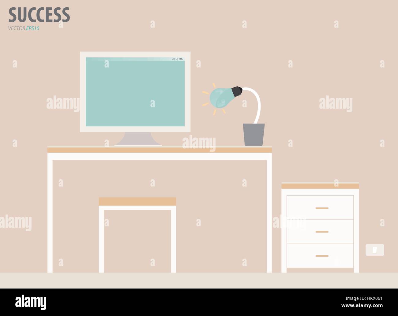 Workstation. Vector Illustration Stock Vector Image & Art - Alamy