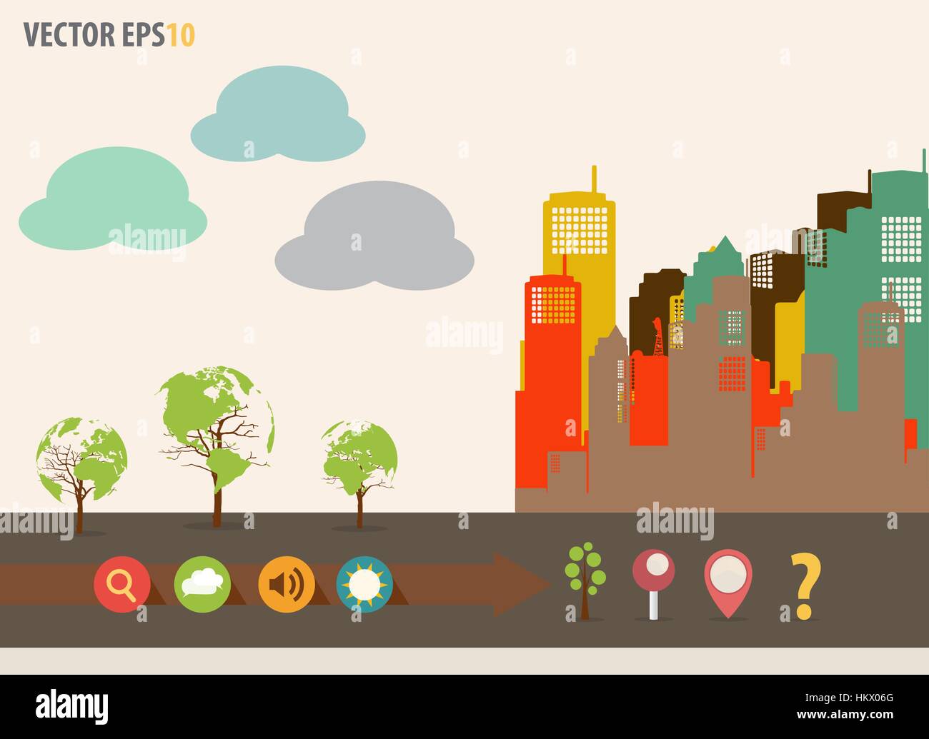 Colorful buildings design. Vector illustration Stock Vector Image & Art ...