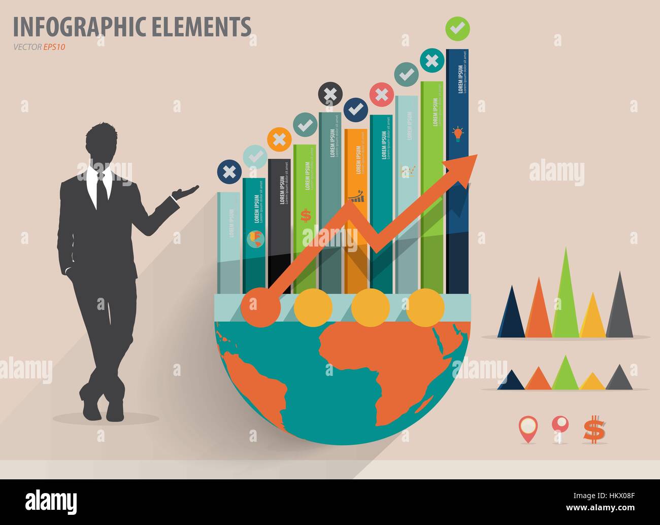 Infographic design template - modern design graph with infographics ...