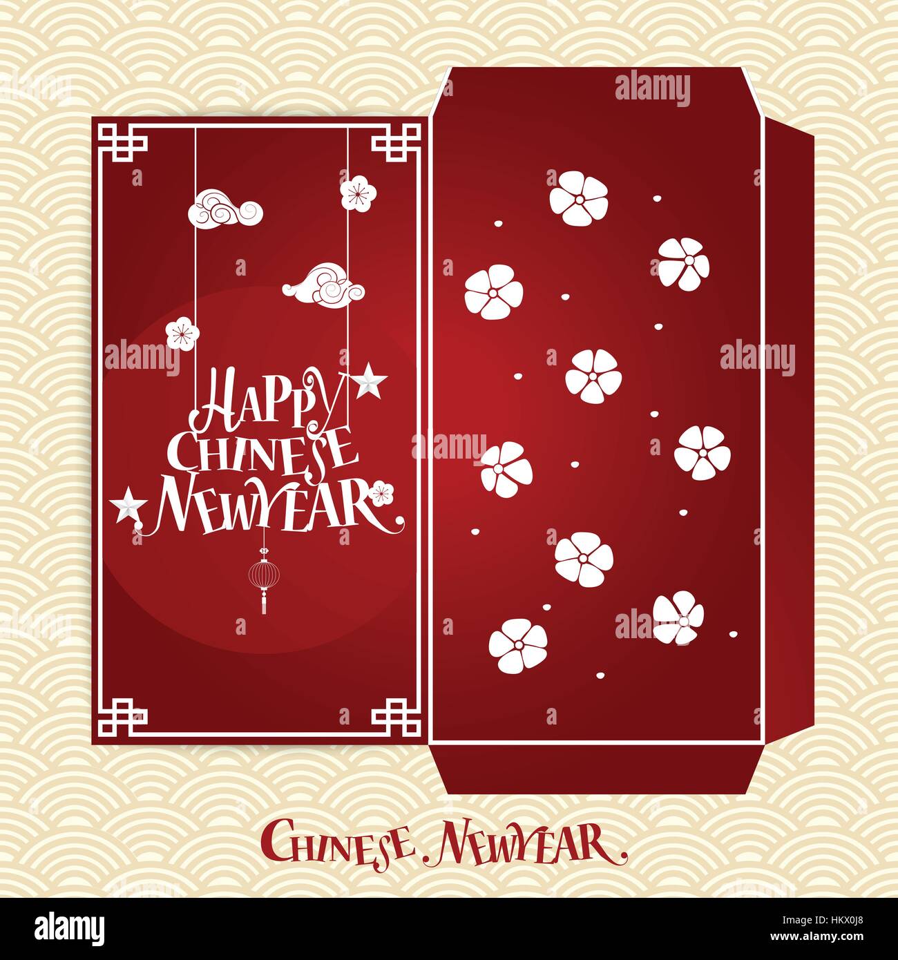 Chinese New Year Money Red Packet (Ang Pau) Design. Vector Illustration ...