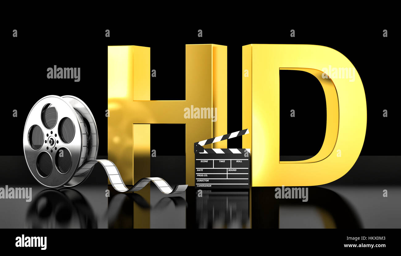 cinema hd concept 3d rendering image Stock Photo - Alamy