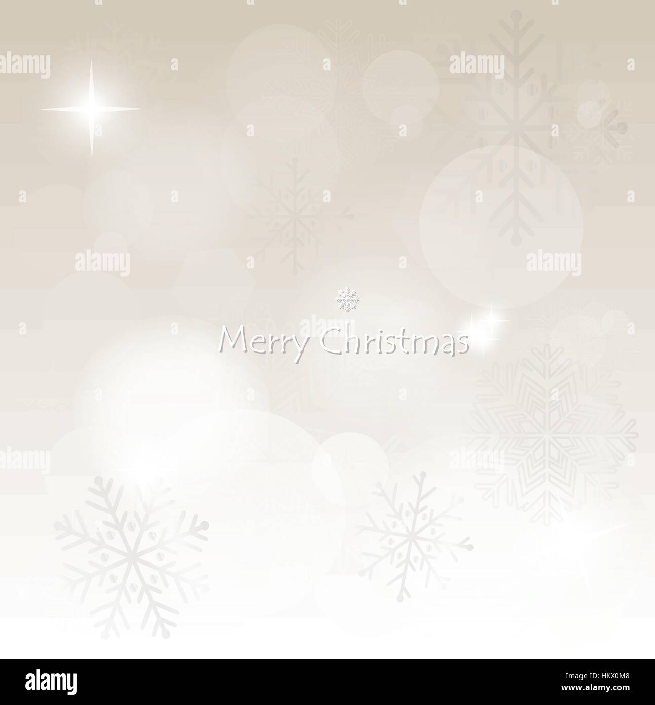 Light silver abstract Christmas background with white snowflakes ...
