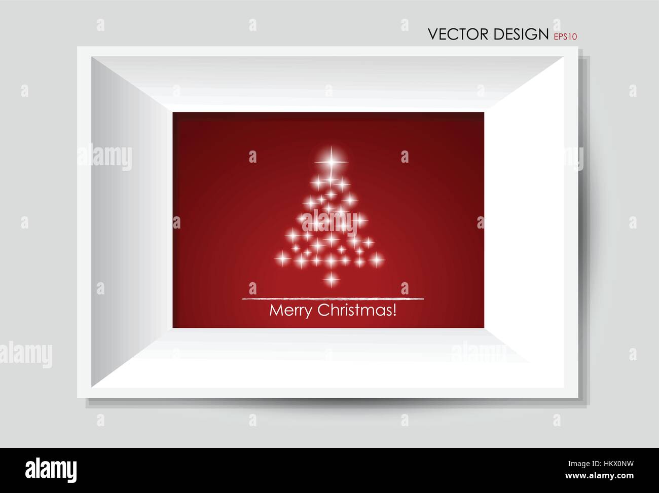 Christmas tree and frame, vector illustration Stock Vector Image & Art ...