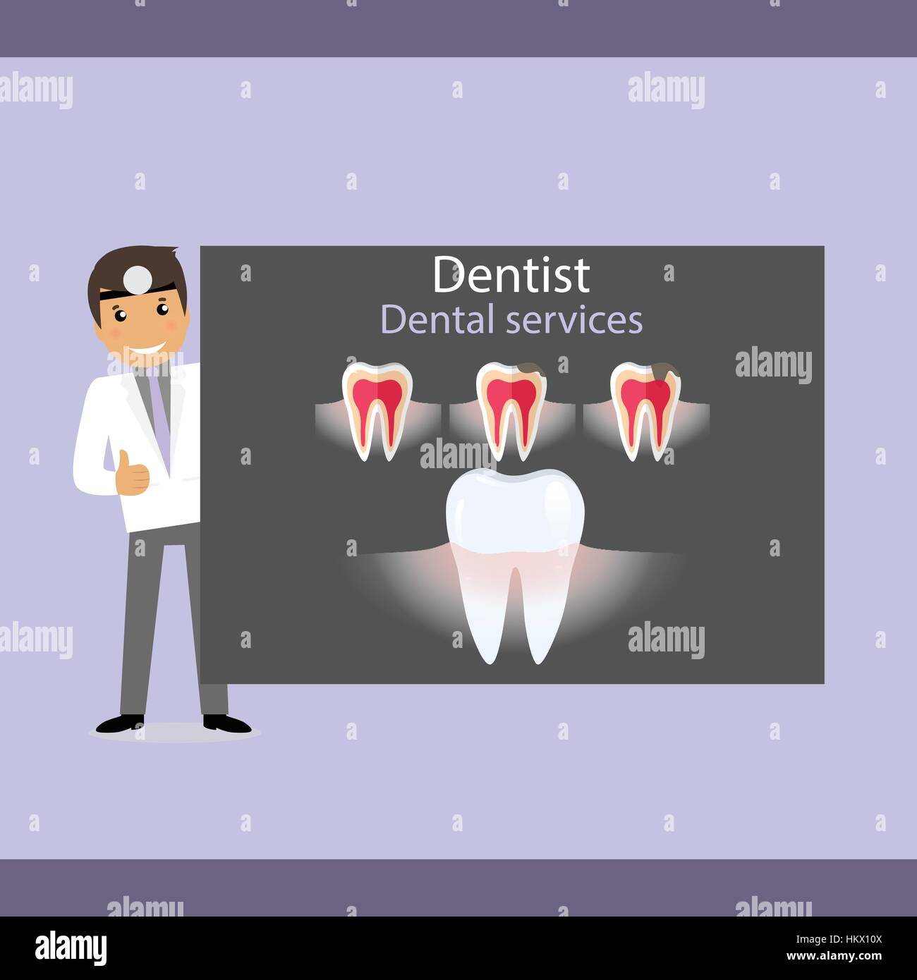 Medical dental background. Dentist with teeth. Vector illustration ...