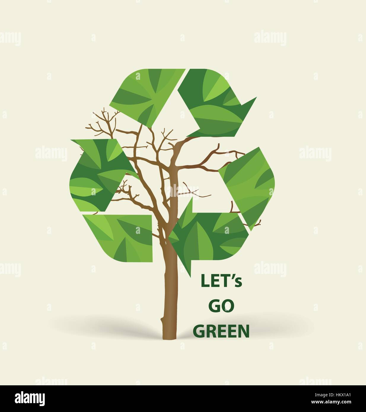Tree shaped Recycle symbol. Vector symbol on the packaging, vector ...