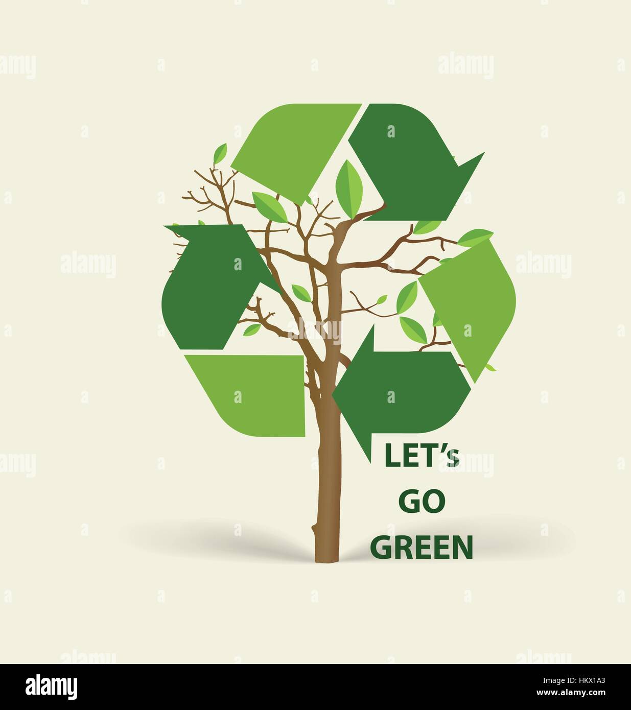 Tree shaped Recycle symbol. Vector symbol on the packaging, vector ...